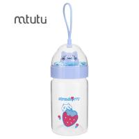 China 250ml Ink Printing Mtutu Branded Glass Water Bottles for sale