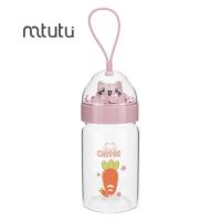 China Mtutu Pink 250ml Personalized Glass Water Bottle for sale