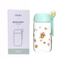 China Green Glass 280ml Children'S School Water Bottles for sale