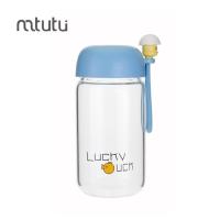China 9.47oz High Borosilicate Glass Kids Water Bottles For School for sale