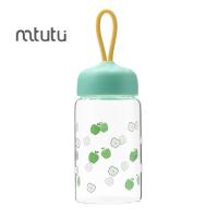 China Water Bottle Collection,Personalized Glass Water Bottle / Green for sale