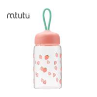 China Food Grade Material Eco Printing 280ml Personalized Glass Water Bottle for sale