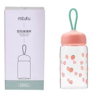 China Food Grade Material Eco Printing 280ml Personalized Glass Water Bottle for sale