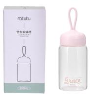 China Mtutu Lightweight 155g Eco Friendly Glass Water Bottles for sale