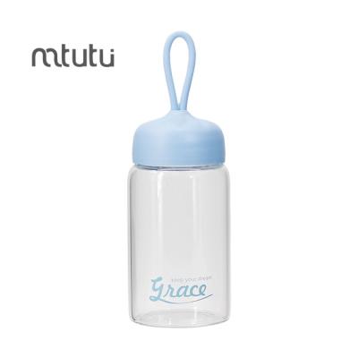 China Food Grade PP lid 155g Unbreakable Glass Water Bottle for sale