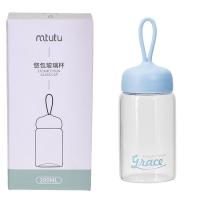 China Food Grade PP lid 155g Unbreakable Glass Water Bottle for sale