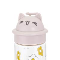 China Grey Color Silica Gel 16.9oz Cartoon Reusable Water Bottle for sale