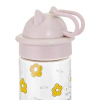 China Grey Color Silica Gel 16.9oz Cartoon Reusable Water Bottle for sale