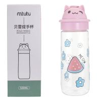 China 500ml Silicon Handle Cartoon Reusable Water Bottle for sale