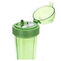China OEM Stylish Plastic Bottles , 420ml Straw Type Water Bottle for sale