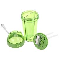 China OEM Stylish Plastic Bottles , 420ml Straw Type Water Bottle for sale