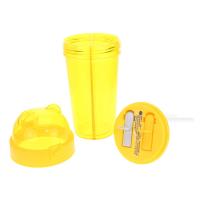 China Safe Material 0.42L PP PC Plastic Straw Water Bottle for sale
