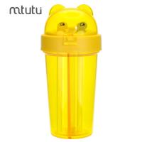 China Safe Material 0.42L PP PC Plastic Straw Water Bottle for sale