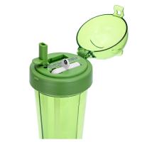 China Easy Carrying Stylish 420ml Drink Bottle With Straw for sale