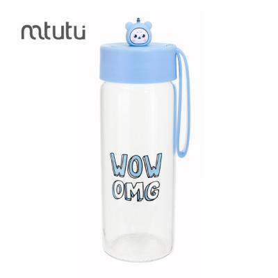 China Transparent 236g 380ml Personalised Glass Drink water Bottles for sale