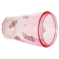 China Pink 460ml Plastic Stirring Water Bottle With Soft Silica Gel Handle for sale