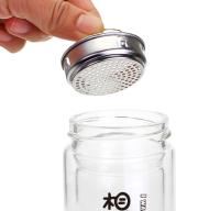 China Silica Gel Personalized Glass Water Bottle For Boys Girls for sale