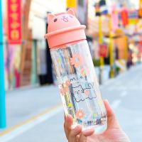 China 500ml 107g Plastic Cartoon Reusable Water Bottle Gifts For Kids for sale