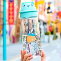 China 500ml 107g Plastic Cartoon Reusable Water Bottle Gifts For Kids for sale