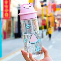 China 500ml 107g Plastic Cartoon Reusable Water Bottle Gifts For Kids for sale