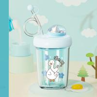 China Mtutu 0.39L Capacity Plastic Straw Water Bottle For Office for sale