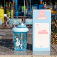 China Mtutu 0.39L Capacity Plastic Straw Water Bottle For Office for sale