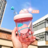 China Healthy Kids 0.39L Plastic Water Bottle With Straw for sale