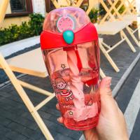 China 15.5oz 460ml Plastic Stirring Water Bottle With DIY Sticker for sale