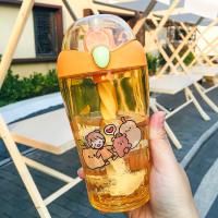 China 15.5oz 460ml Plastic Stirring Water Bottle With DIY Sticker for sale
