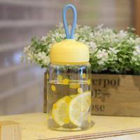 China Eco Friendly High Borosilicate Personalized Glass Water Bottle With Printing Flower for sale