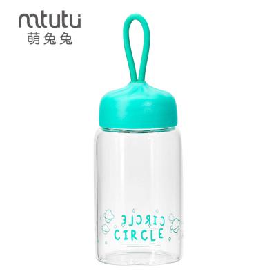 China Lightweight 155g 280ml Personalized Glass Water Bottle for sale