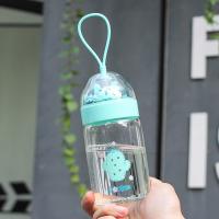 China Blue Cat  0.25L 180g Personalized Glass Water Bottle for sale