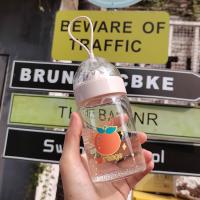 China Blue Cat  0.25L 180g Personalized Glass Water Bottle for sale