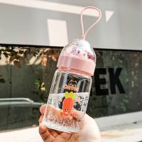 China Blue Cat  0.25L 180g Personalized Glass Water Bottle for sale