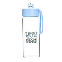 China OEM Transparent 380ml Personalized Glass Water Bottle for sale