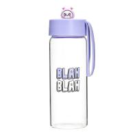 China OEM Transparent 380ml Personalized Glass Water Bottle for sale