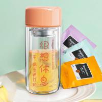 China Personalized 250ml High Borosilicate Glass Water Bottle With Tea Filter for sale