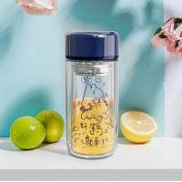 China Unisex Double Walled 9oz Personalized Glass Water Bottle for sale