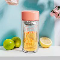 China Unisex Double Walled 9oz Personalized Glass Water Bottle for sale