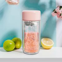 China Unisex Double Walled 9oz Personalized Glass Water Bottle for sale