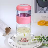 China 250ml Capacity 210g Personalized Glass Water Bottle For Tea for sale