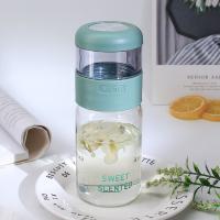 China 250ml Capacity 210g Personalized Glass Water Bottle For Tea for sale