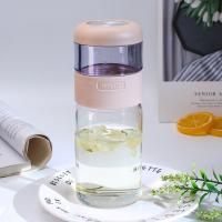 China 250ml Capacity 210g Personalized Glass Water Bottle For Tea for sale