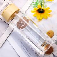 China Personalized Glass Water Bottle 350ml Capacity BPA Free Leak Proof for sale
