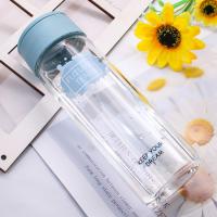 China Personalized Glass Water Bottle 350ml Capacity BPA Free Leak Proof for sale