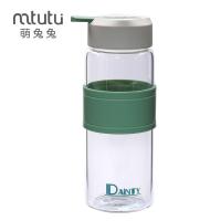 China Eco Friendly Personalized Glass Water Bottle With Silica Gel Sleeve for sale