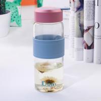 China Eco Friendly Personalized Glass Water Bottle With Silica Gel Sleeve for sale