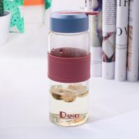 China Eco Friendly Personalized Glass Water Bottle With Silica Gel Sleeve for sale
