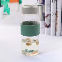 China Eco Friendly Personalized Glass Water Bottle With Silica Gel Sleeve for sale