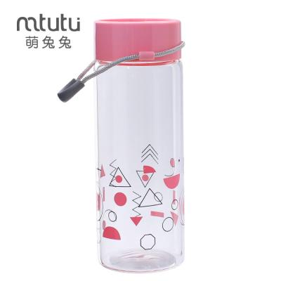 China Stylish Personalized Glass Water Bottle Leak Proof For Water Tea Drink for sale
